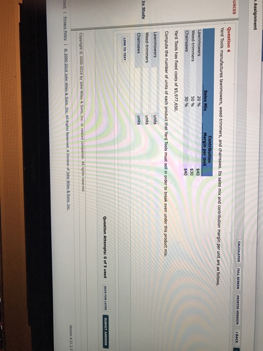 Solved Assignment CALCULATOR FULL scREEN PRINTER VERSION | Chegg.com