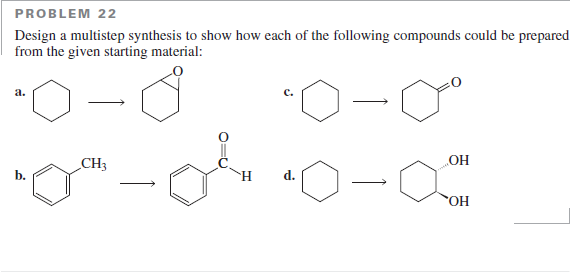 Design a multistep synthesis to show how each of the | Chegg.com