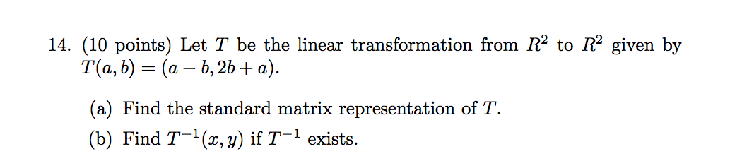 Solved Let T be the linear transformation from R2 to R2 | Chegg.com