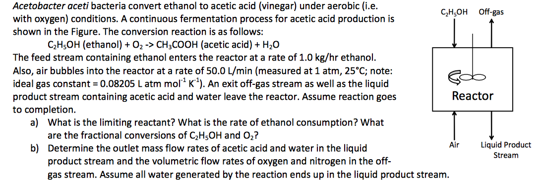 Solved Acetobacter aceti bacteria convert ethanol to acetic | Chegg.com