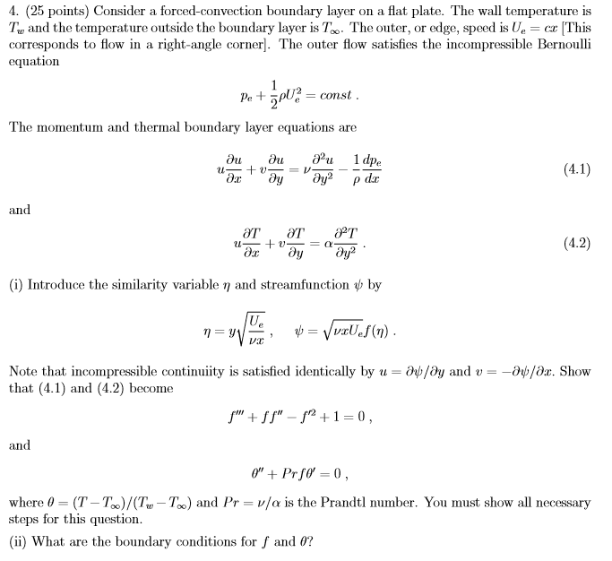 Solved Consider a forced-convection boundary layer on a flat | Chegg.com