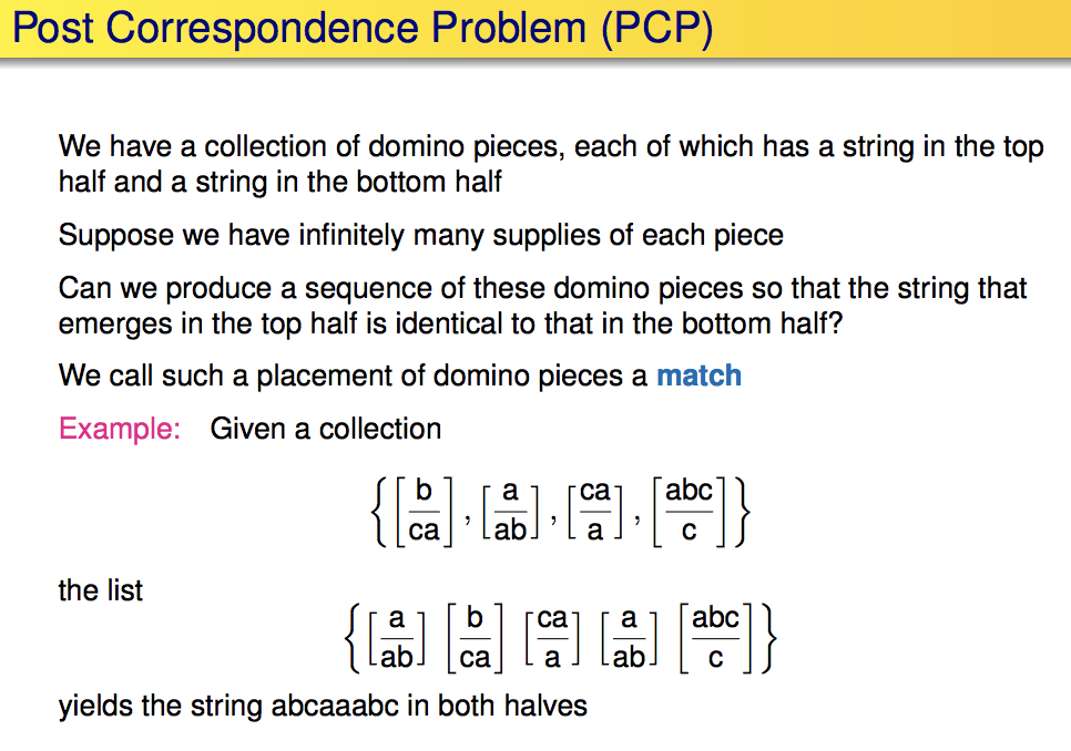 W | W is an instance of PCP with some m pieces and a | Chegg.com