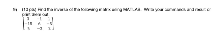 Solved Find the inverse of the following matrix using | Chegg.com