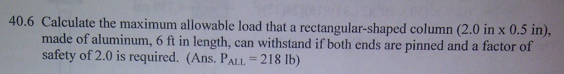 Calculate the maximum allowable load that a | Chegg.com