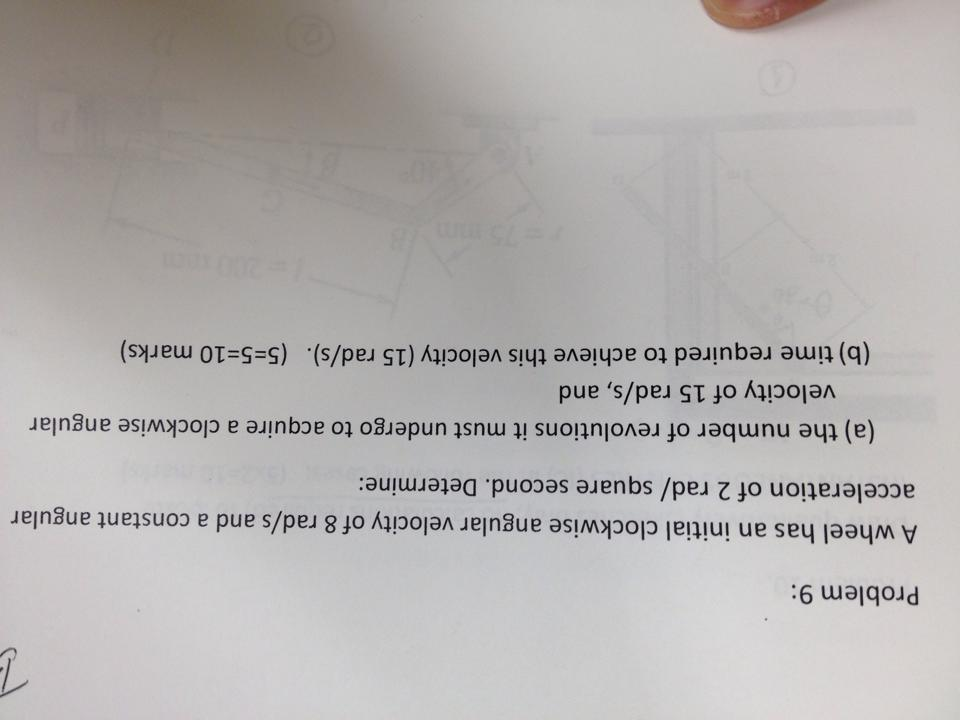 Solved A wheel has an initial clockwise angular velocity of | Chegg.com