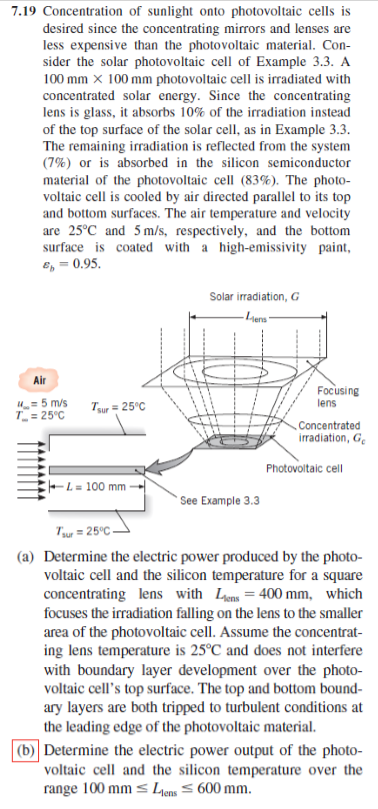 Solved Concentration of sunlight onto photovoltaic cells is | Chegg.com