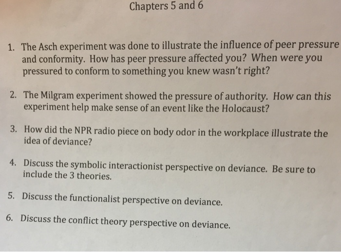 The Asch experiment was done to illustrate the | Chegg.com