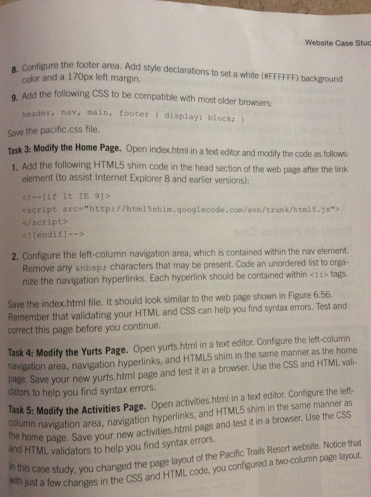 I need help in finishing up my html website. I will | Chegg.com