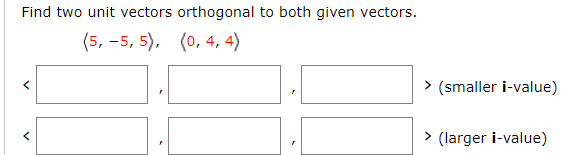 Solved Find two unit vectors orthogonal to both given | Chegg.com