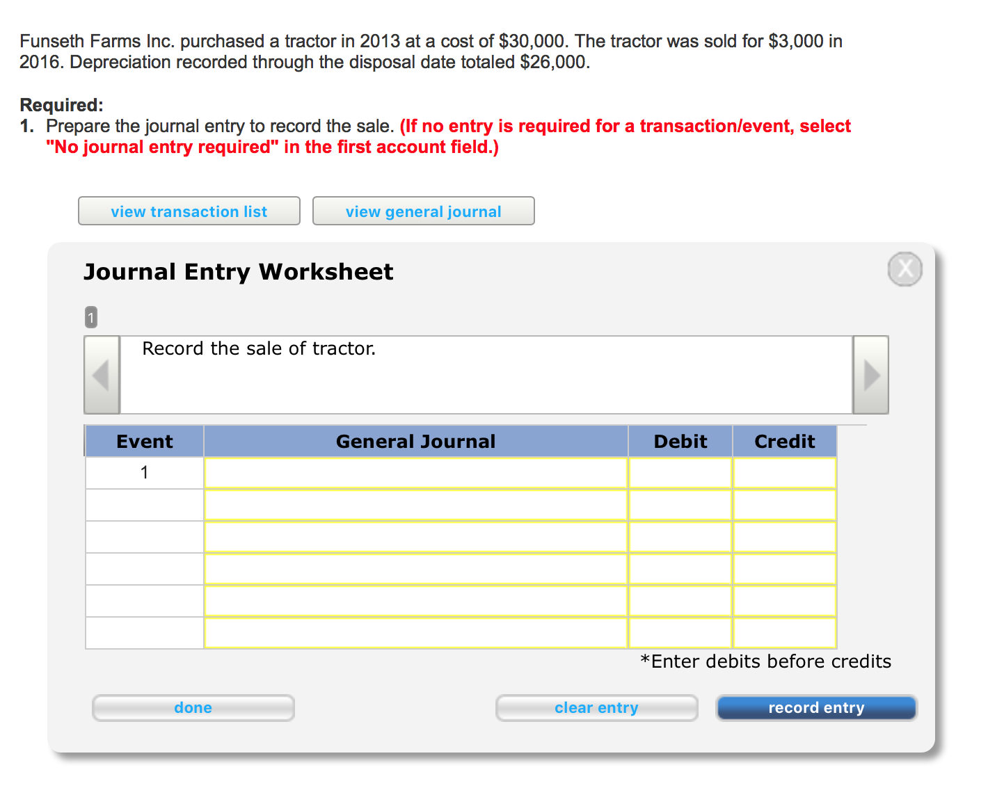 Solved Funseth Farms Inc. purchased a tractor in 2013 at a | Chegg.com