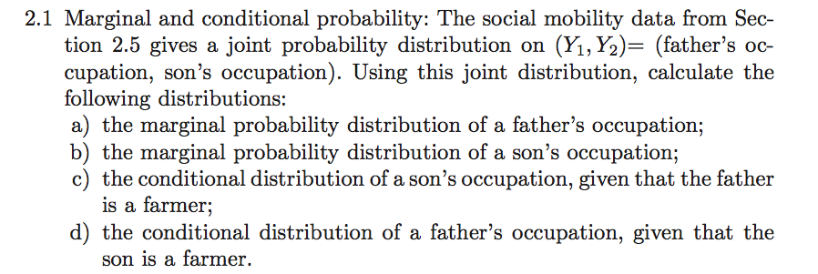Marginal and conditional probability: The social | Chegg.com