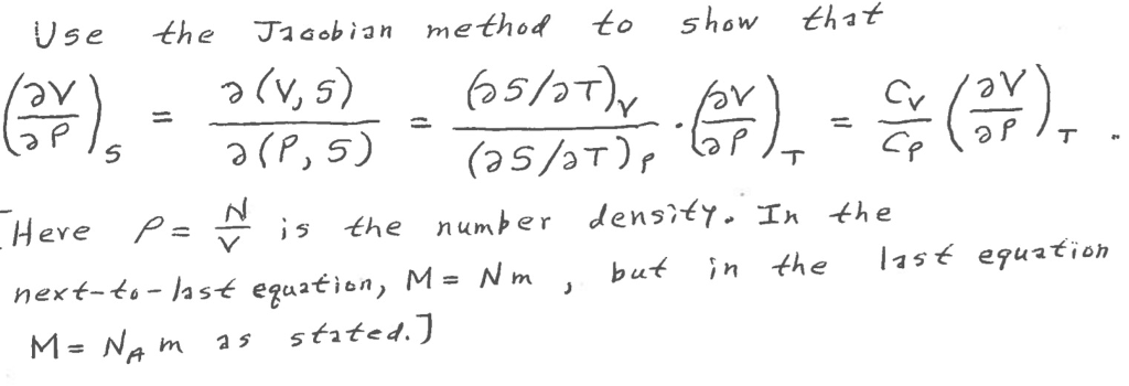 Solved Use the Jacobian method to show that (partial | Chegg.com