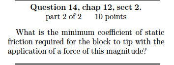 Solved What is the minimum coefficient of static friction | Chegg.com