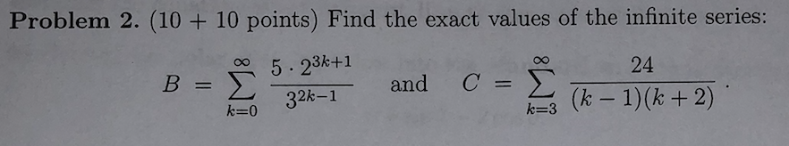 Solved Problem 2. (10 + 10 points) Find the exact values of | Chegg.com
