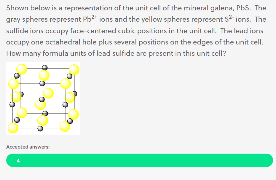 Solved Shown below is a representation of the unit cell of | Chegg.com