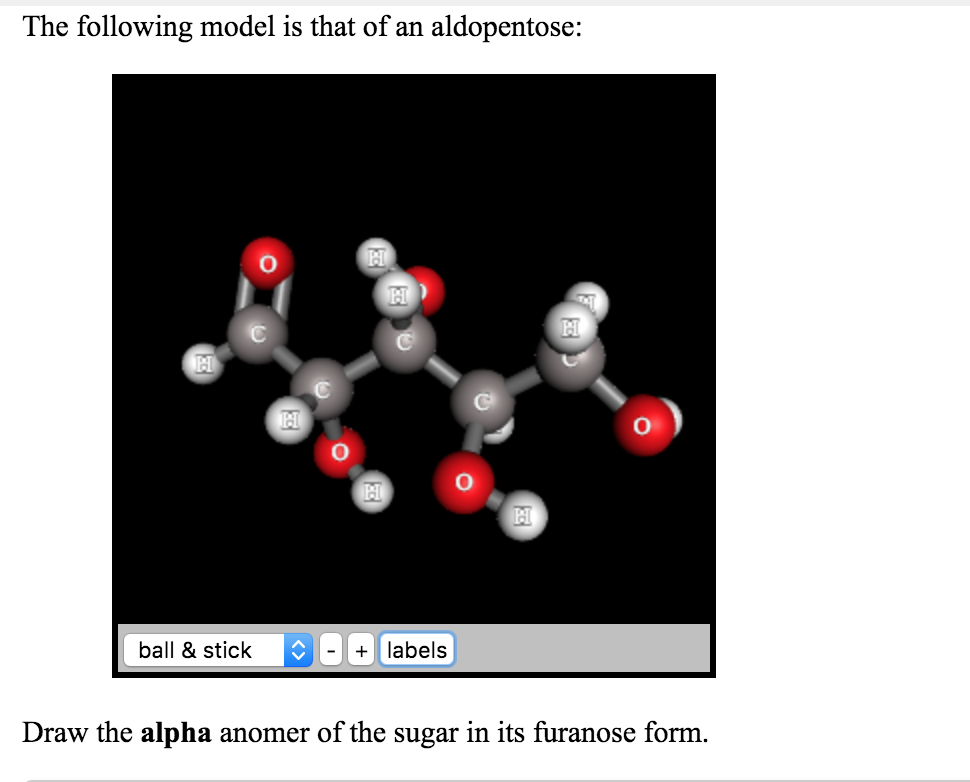 Solved The following model is that of an aldopentose: ball & | Chegg.com