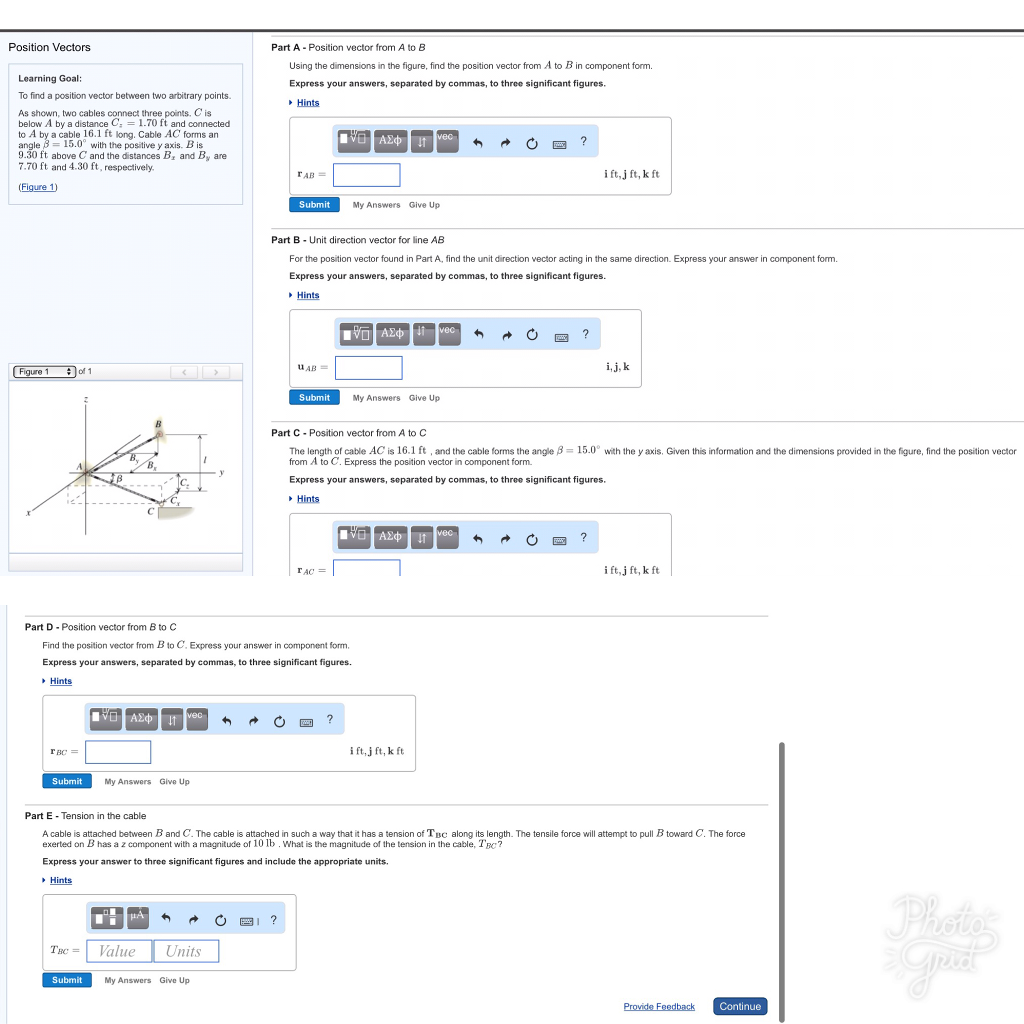 Solved To find a position vector between two arbitrary | Chegg.com