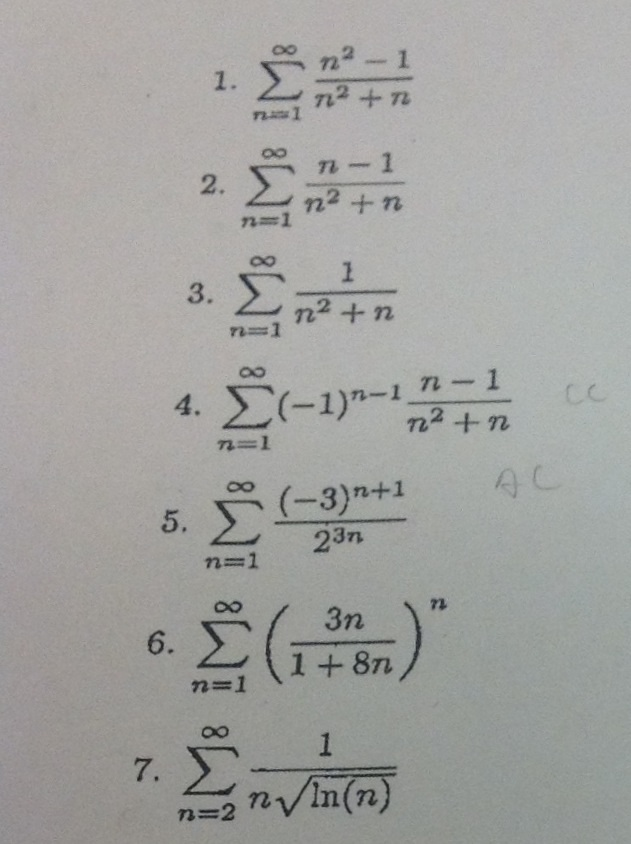 Solved n2 n n2 n A. SC (-1)"-1 -1 (-3)nti 237 nu 1 1 8m nvim | Chegg.com