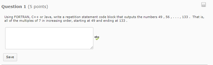 Solved Question 1 (5 points) Using FORTRAN, C++ or Java, | Chegg.com Solved Question 1 (5 points) Using FORTRAN, C++ or Java, | Chegg.com