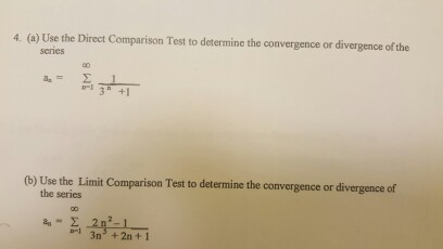 Solved Use the Direct Comparison Test to determine the | Chegg.com