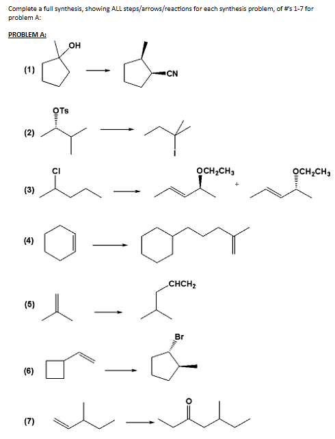 Solved Complete a full synthesis, showing ALL | Chegg.com