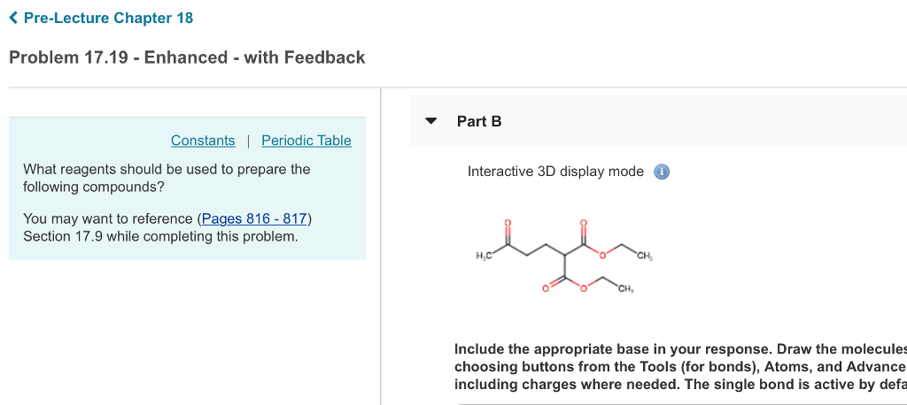K Pre-Lecture Chapter 18 Problem 17.19-Enhanced - | Chegg.com