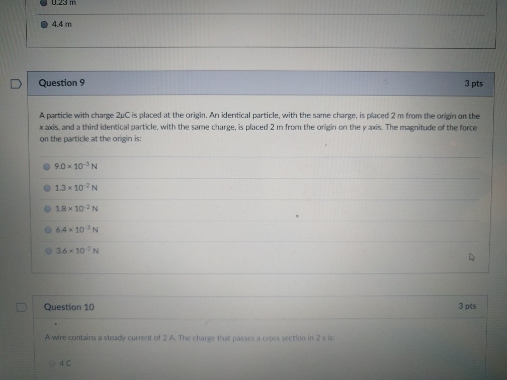 Solved A particle with charge 2 mu C is placed at the | Chegg.com