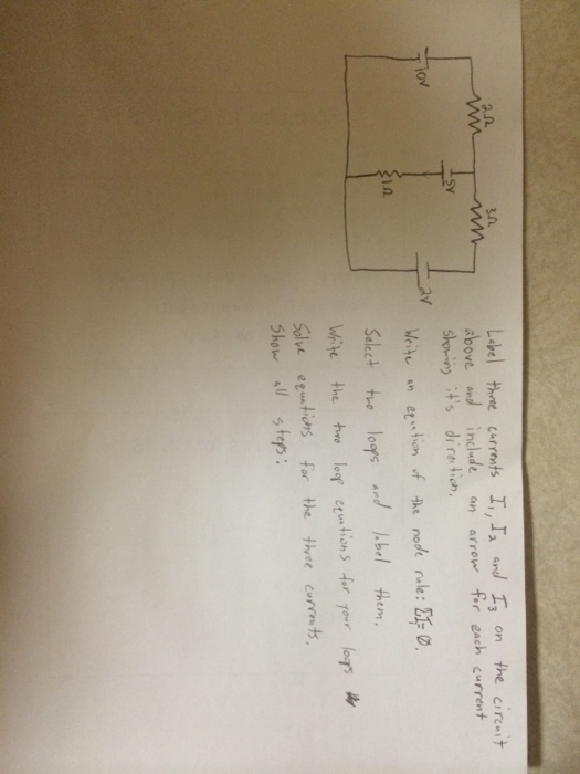 Solved Label the currents I1, I2, and I3 on the circuit | Chegg.com