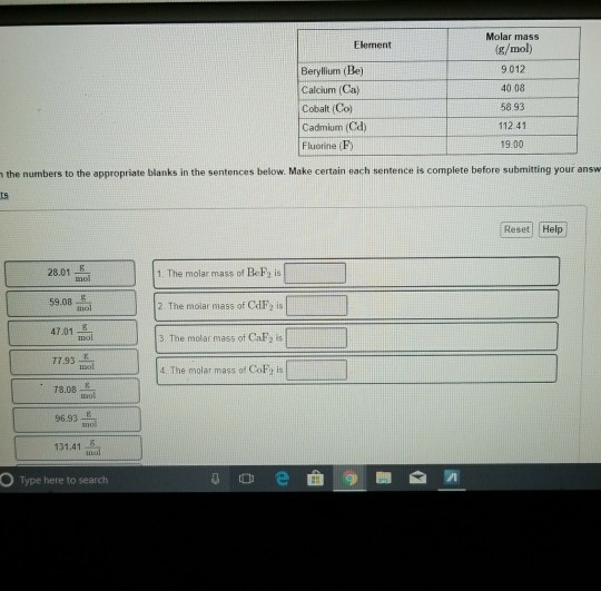 Solved Part S Calculate the molar mass for M O%, an oxide of | Chegg.com