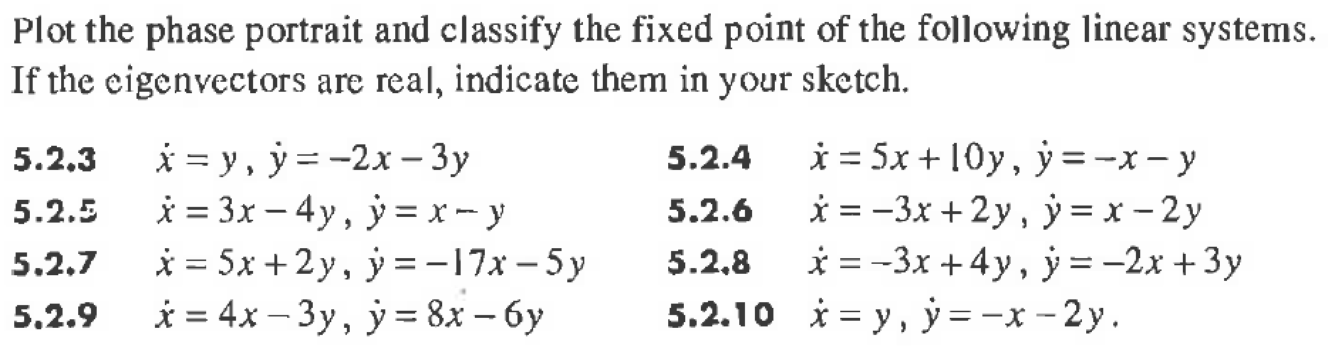 Plot The Phase Portrait And Classify The Fixed Point
