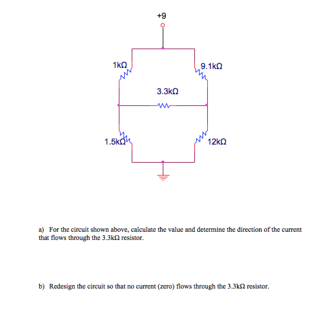Solved For the circuit shown above, calculate the value | Chegg.com