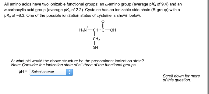 Solved All amino acids have two ionizable functional groups: | Chegg.com