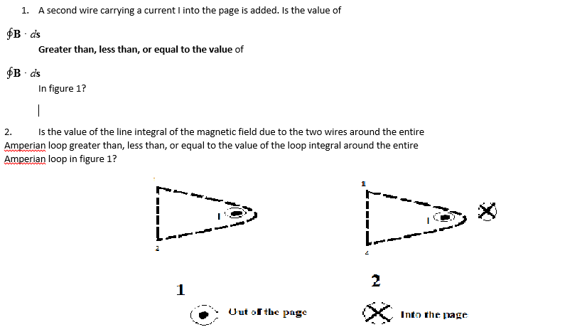 Solved A second wire carrying a current I into the page is | Chegg.com