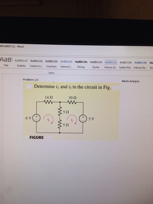 Solved Determine i_1 and i_2 in the circuit in Fig. | Chegg.com