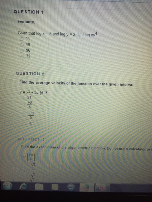 Solved Given that log x = 6 log y = 2 find log xy^4. 14 48 | Chegg.com