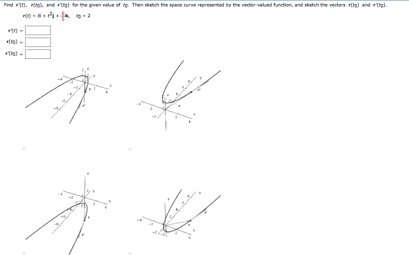 Solved Find rt), r(to), and rto) for the given value of to. | Chegg.com