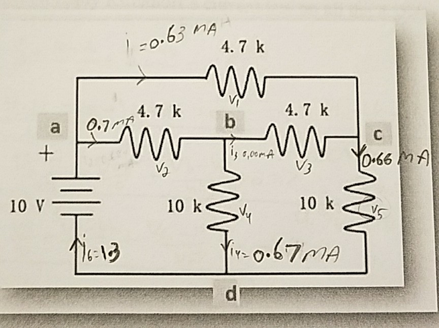 Solved a. identity the 5 loops and write KVL in the in all 5 | Chegg.com