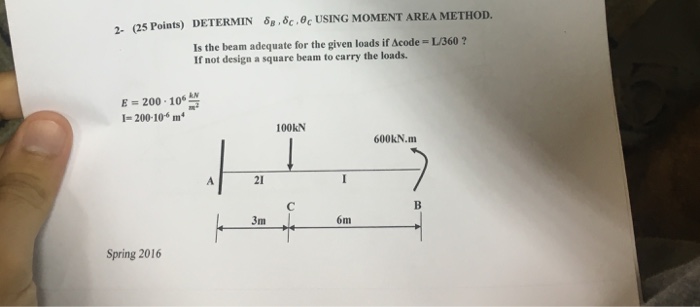 Solved Determine delta_b, delta_c, theta_c using moment area | Chegg.com