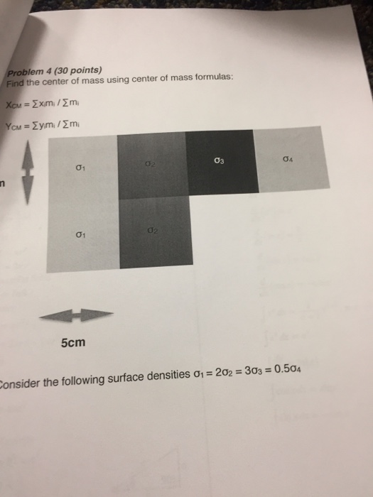 Solved Find the center of mass using center of mass | Chegg.com