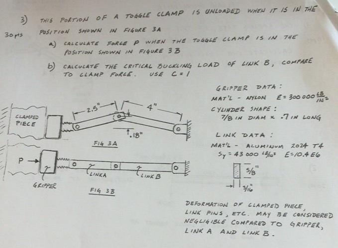 Solved THIS PROTION OF A TOGGLE CLAMP IS UNLOADED WHEN IT IS | Chegg.com