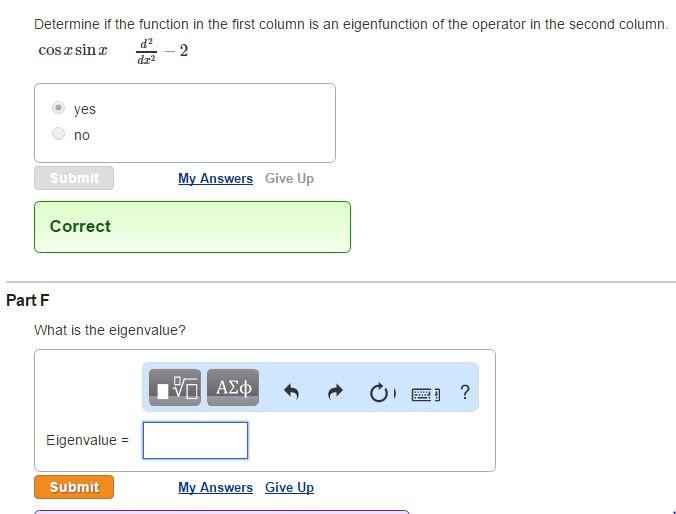 Solved Determine If The Function In The First Column Is An