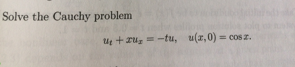 Solved Solve the Cauchy problem | Chegg.com Solved Solve the Cauchy problem | Chegg.com