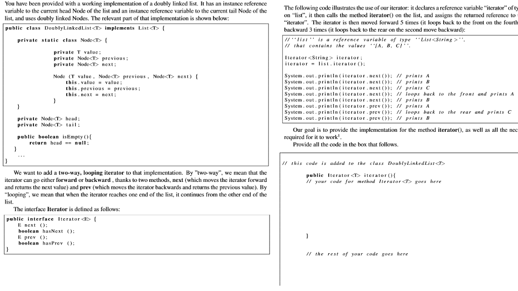 You have been provided with a working implementation | Chegg.com
