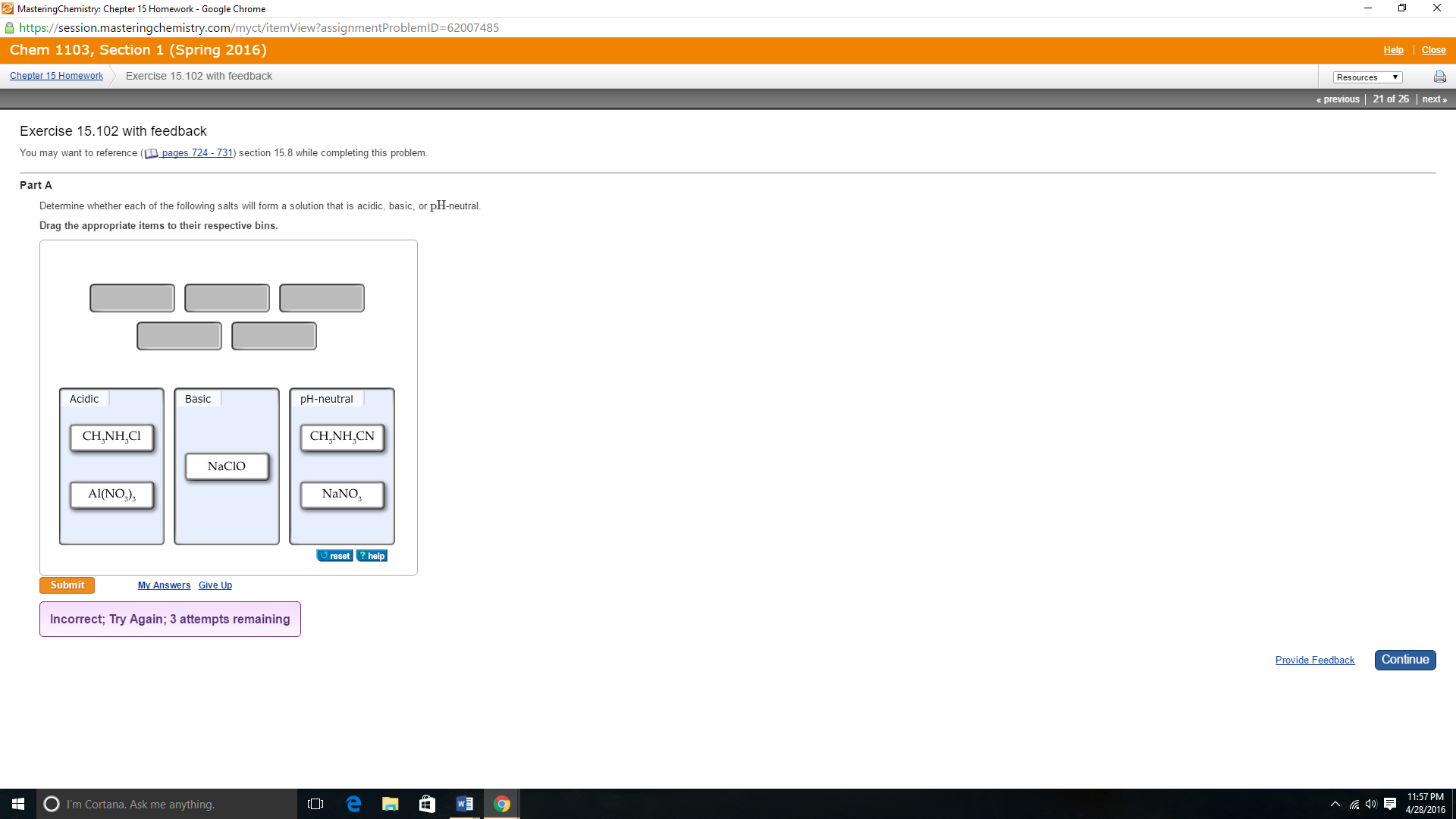 Solved Determine whether each of the following salts will | Chegg.com