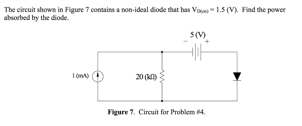 Solved The circuit shown in Figure 7 contains a non-ideal | Chegg.com