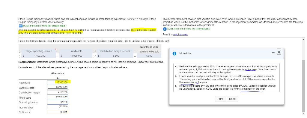 Solved Stone Engine Comparny manufactures arnd sells diesel | Chegg.com
