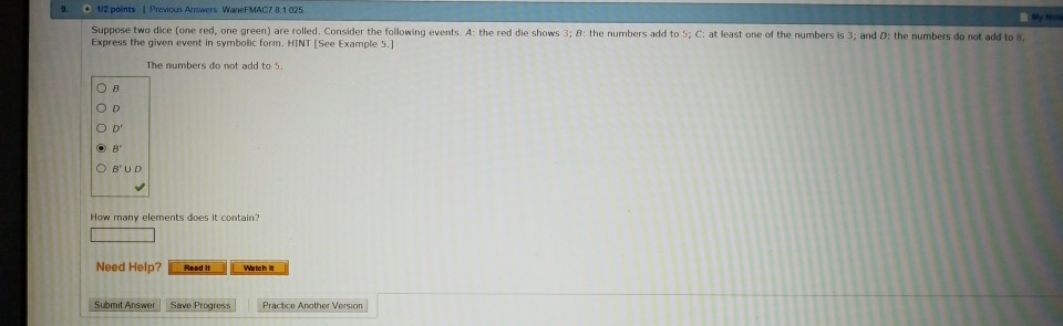 Solved 12 Points Suppose Two Dice One Red One Green Are 