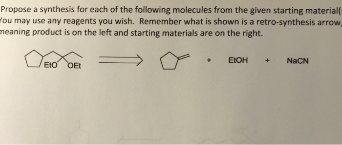Solved Propose a synthesis for each of the following | Chegg.com