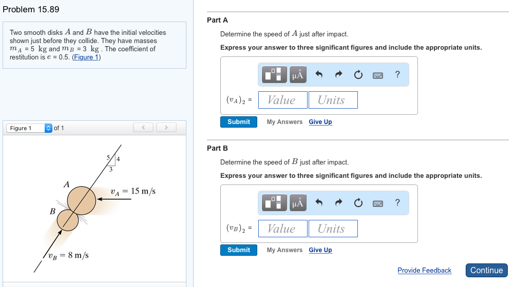 Solved Two smooth disks A and B have the initial velocities | Chegg.com