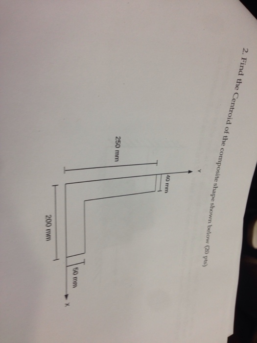 Solved Find the Centroid of the composite shape shown below | Chegg.com